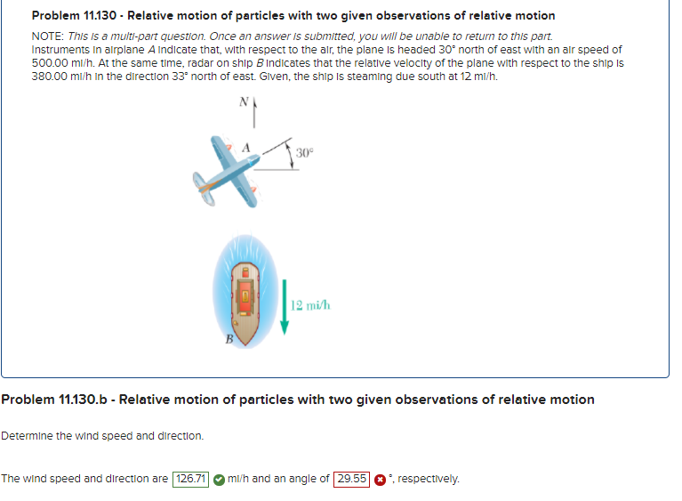 Solved Problem 11.130 - Relative motion of particles with | Chegg.com