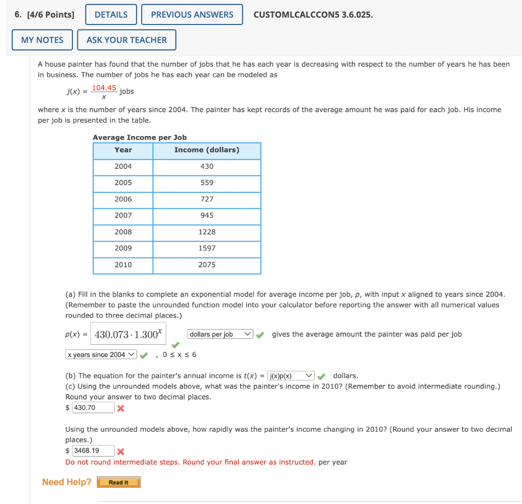 Solved 6. [4/6 Points] CUSTOMLCALCCON5 3.6.025. A house | Chegg.com