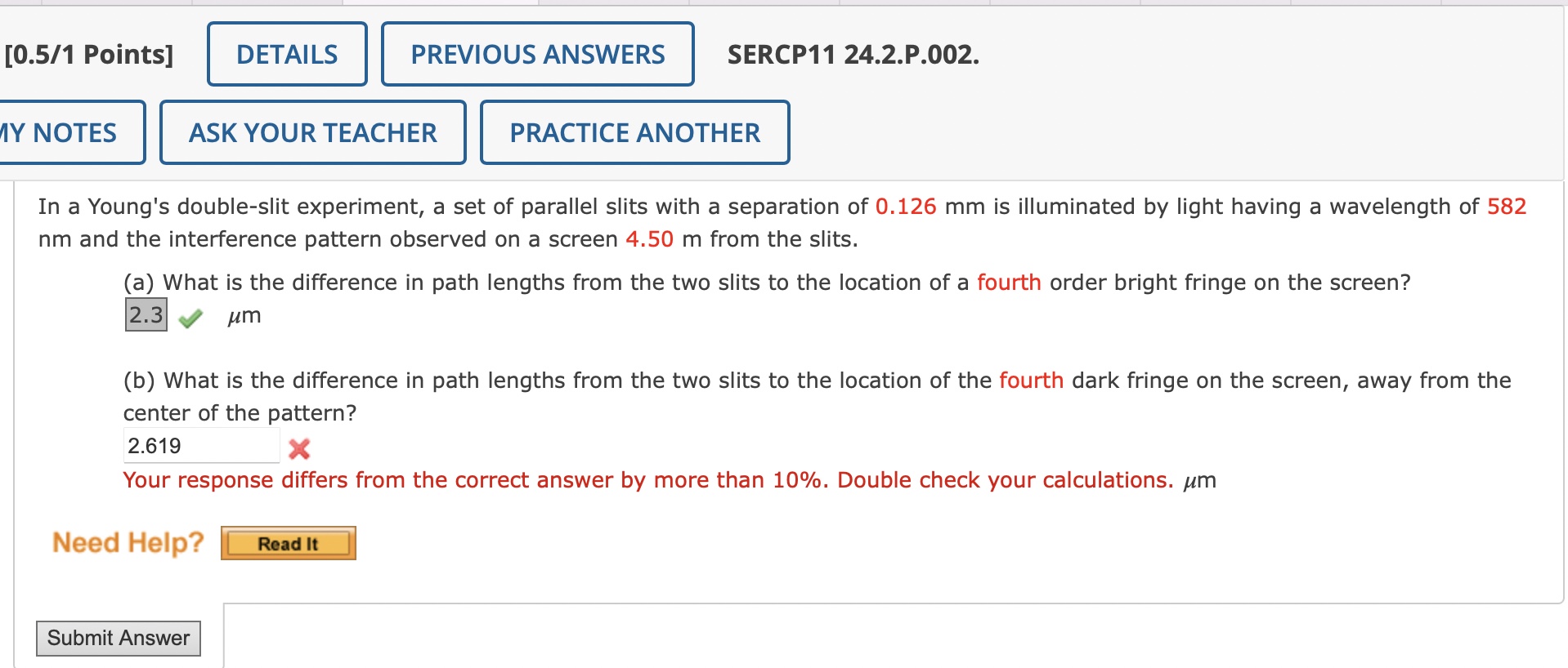 Solved In a Young's double-slit experiment, a set of | Chegg.com