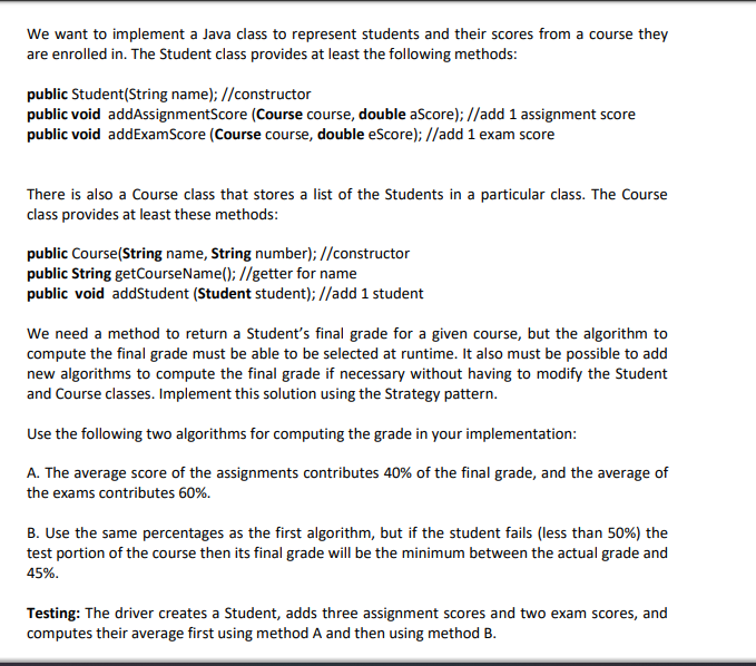 We want to implement a Java class to represent | Chegg.com