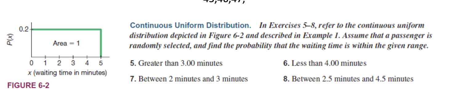 Solved Continuous Uniform Distribution. In Exercises 5-8, | Chegg.com