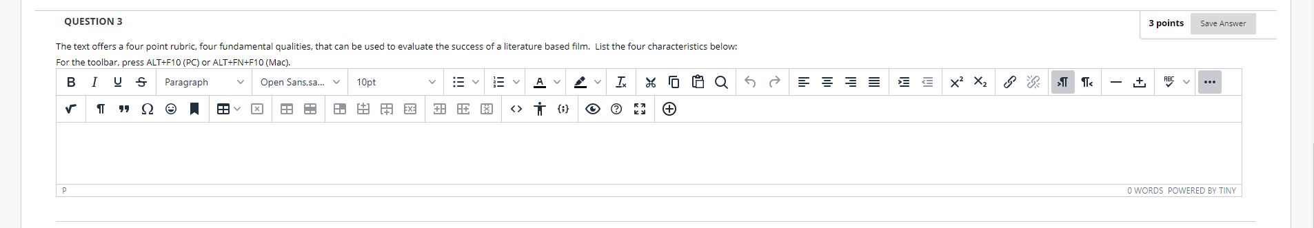 Solved QUESTION 3 The text offers a four point rubric, four | Chegg.com