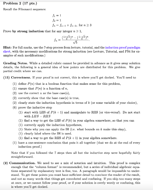 Solved Recall the Fibonacci sequence: f1=1f2=1fn=fn−1+fn−2, | Chegg.com