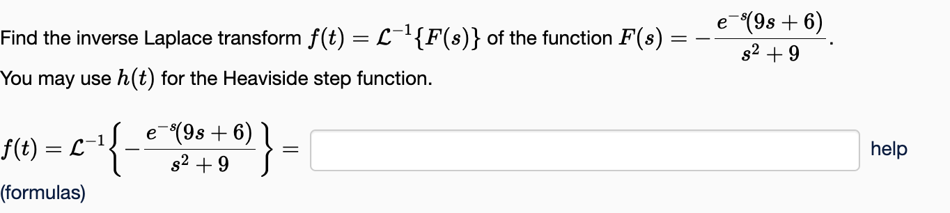 Solved Find the inverse Laplace transform f(t)=L-1{F(s)} ﻿of | Chegg.com