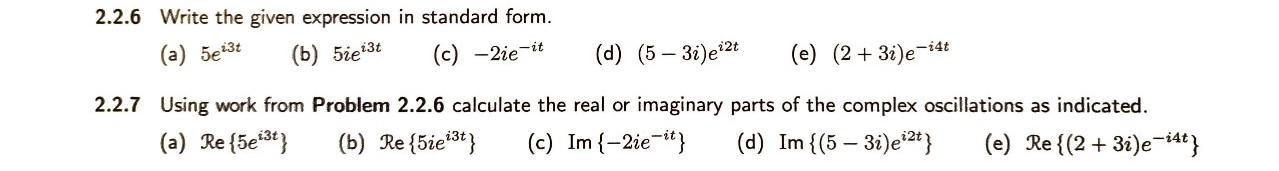 Solved 2.2.6 Write the given expression in standard form. | Chegg.com