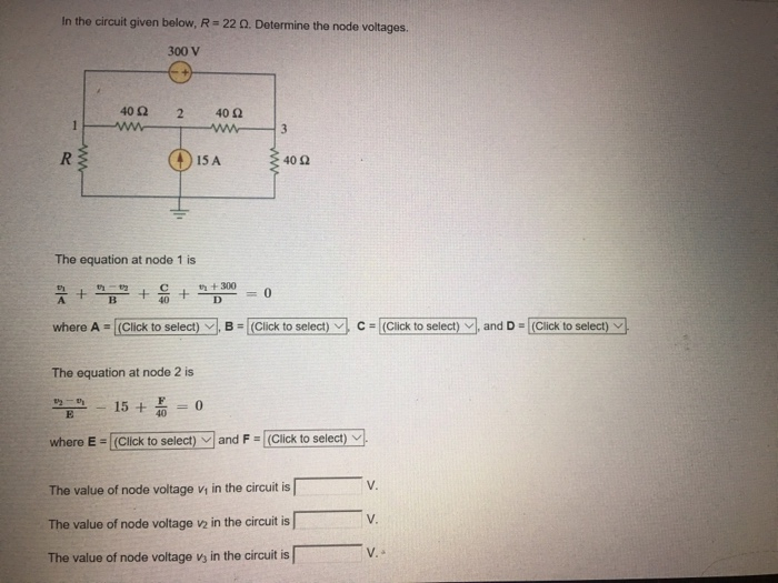 Solved In the circuit given below, R-22 Ω. Determine the | Chegg.com