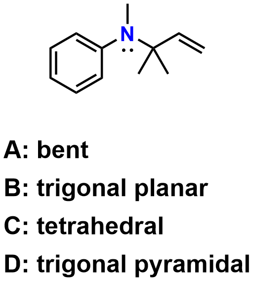 Solved Predict the GEOMETRY of the NITROGEN atom(s) in the | Chegg.com