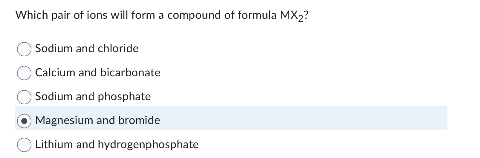 Solved Which pair of ions will form a compound of formula | Chegg.com