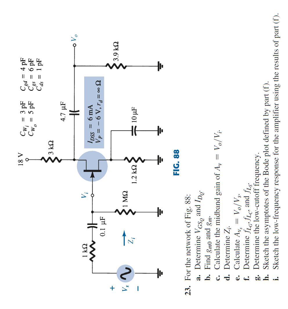 Solved For the network of Fig. 88 : a. Determine VGSQ and | Chegg.com