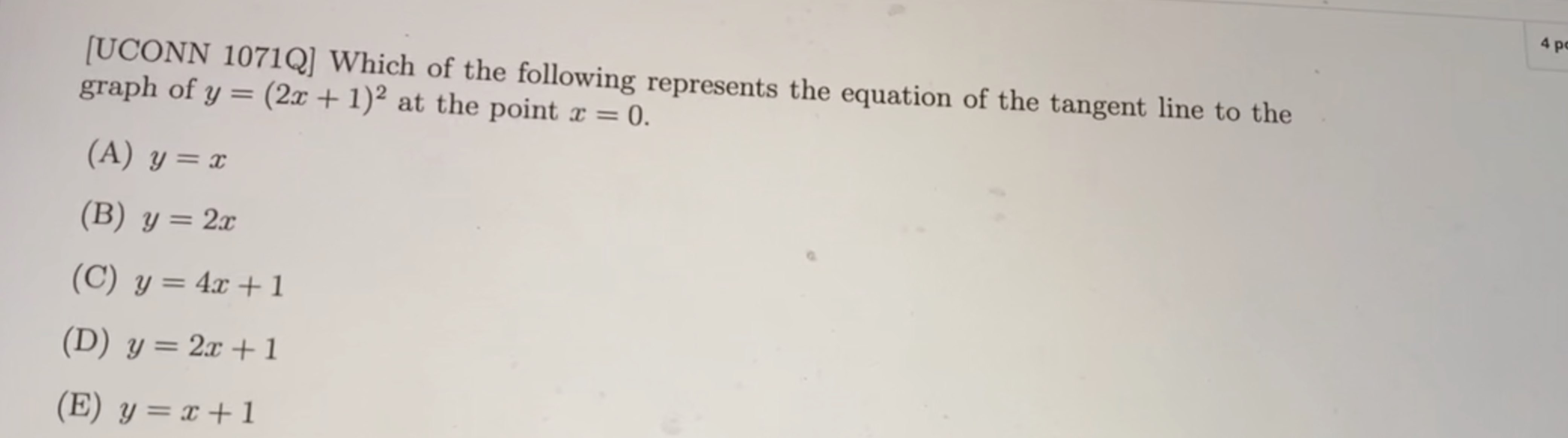 Solved [UCONN 1071Q] ﻿Which of the following values | Chegg.com