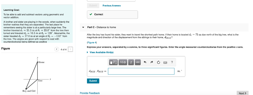 Solved Previous Answers Learning Goal Correct To be able to | Chegg.com