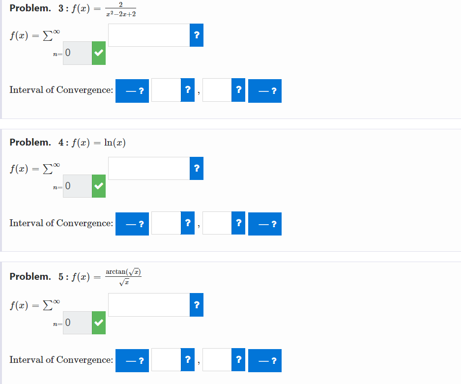 Solved Problem 3fxx2−2x22 Fx∑∞ N Interval Of 