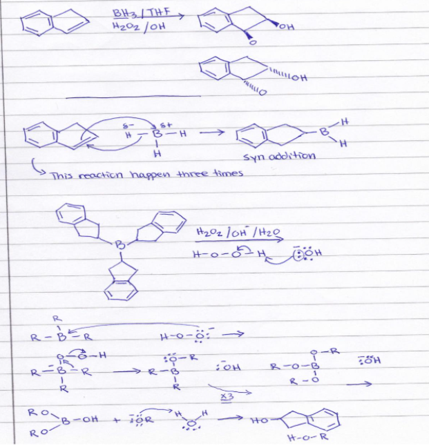 Solved B2 - Hydroboration oxidation of Indene. 1. Present | Chegg.com