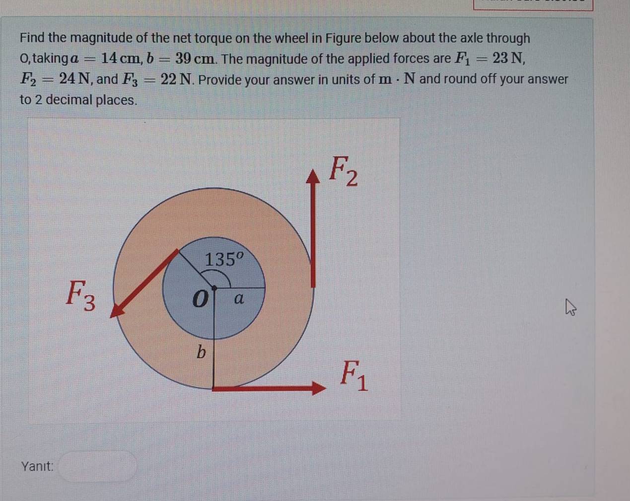 Solved Find the magnitude of the net torque on the wheel in | Chegg.com