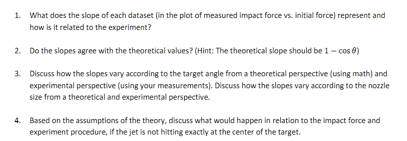 Solved 1. What does the slope of each dataset (in the plot | Chegg.com