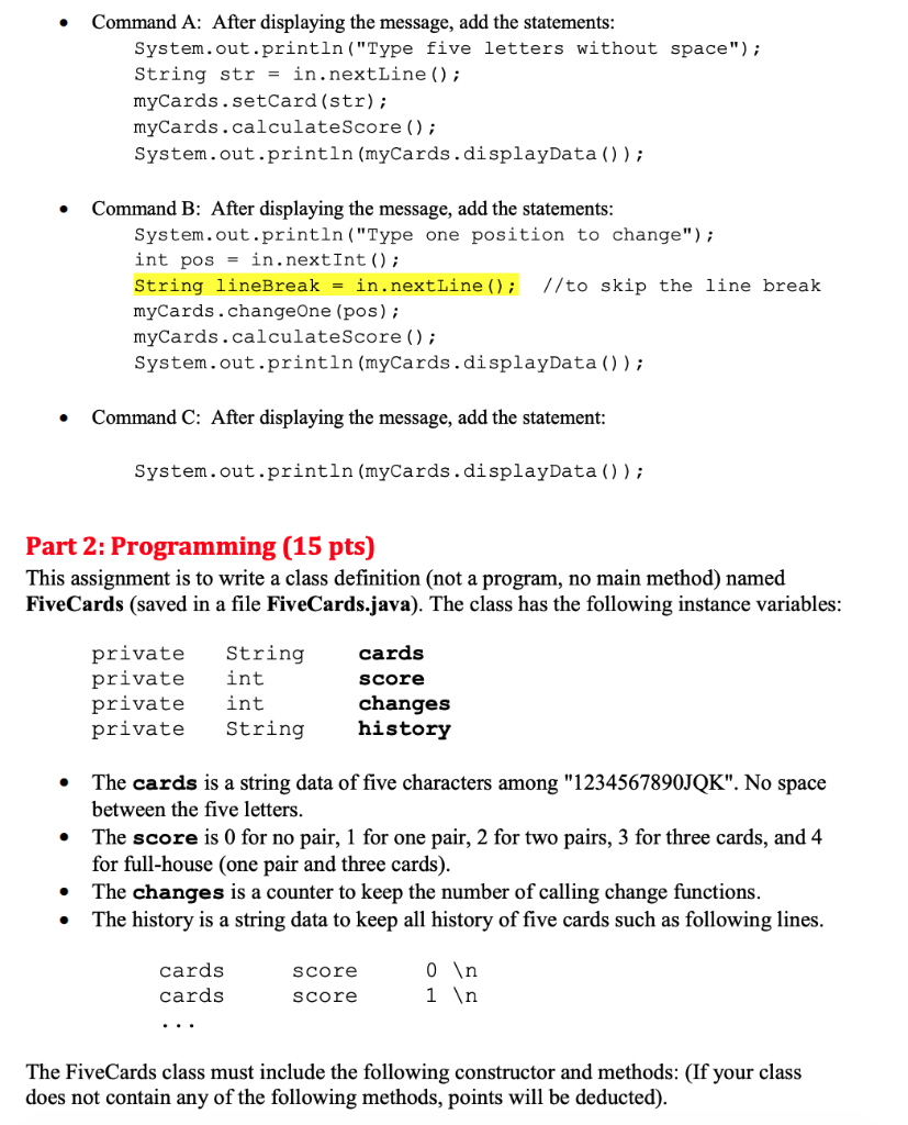 CSE 110 - Assignment #4 Maximum points: 20 pts . | Chegg.com