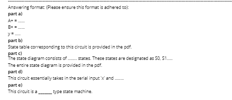 Solved Answering format: (Please ensure this format is | Chegg.com