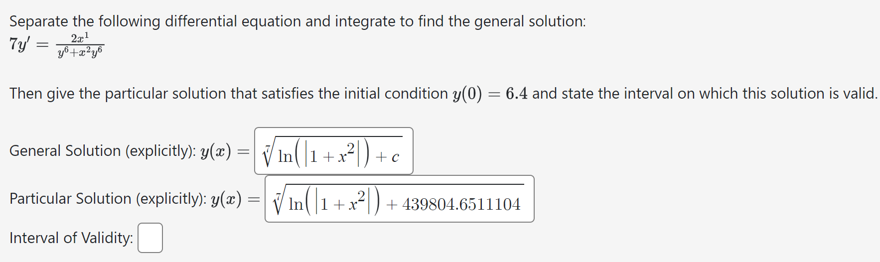 Solved Separate the following differential equation and | Chegg.com
