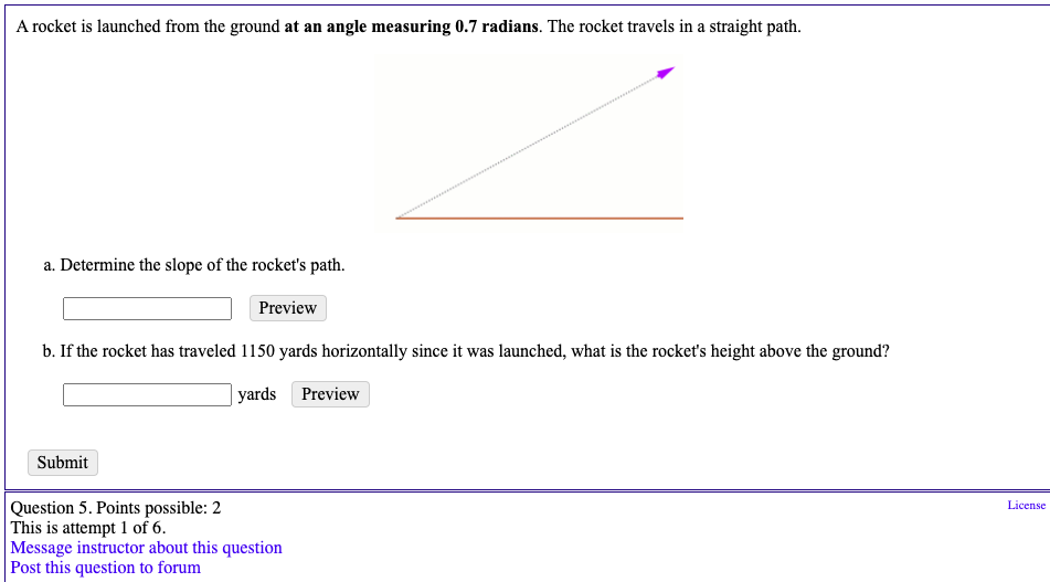 Solved A rocket is launched from the ground at an angle | Chegg.com