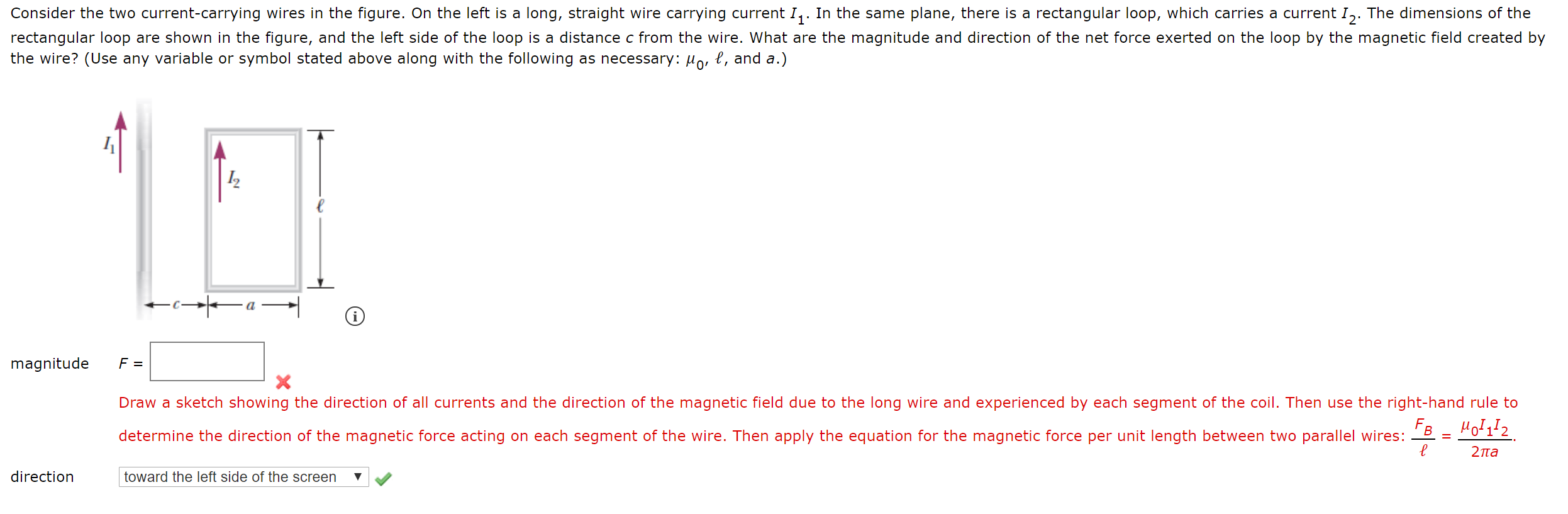 Solved Consider the two current-carrying wires in the | Chegg.com