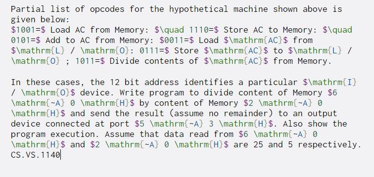 Solved Partial list of opcodes for the hypothetical machine | Chegg.com