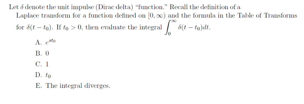 Solved Let δ denote the unit impulse (Dirac delta) | Chegg.com