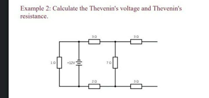 Solved Example 2: Calculate the Thevenin's voltage and | Chegg.com
