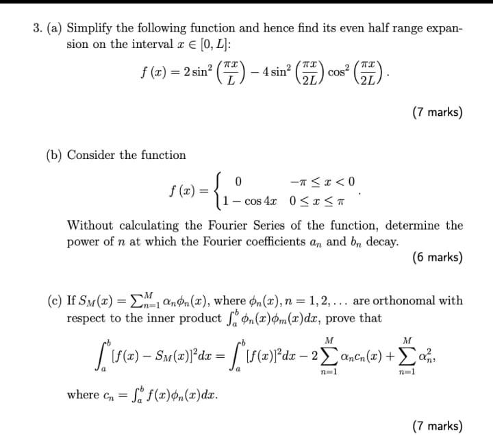 Solved 3. (a) Simplify the following function and hence find | Chegg.com