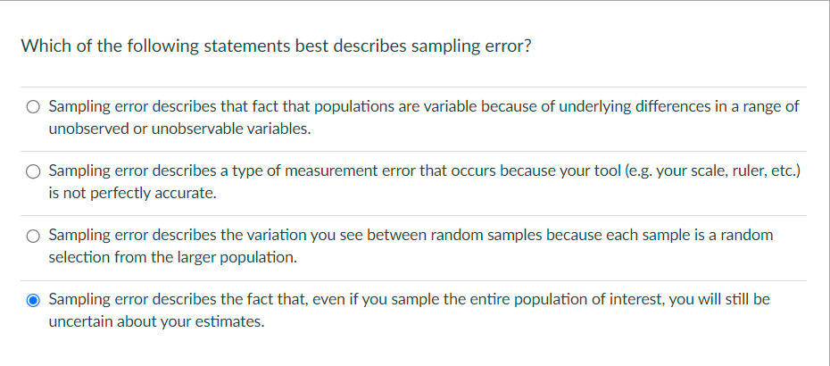 Solved Which of the following statements best describes | Chegg.com
