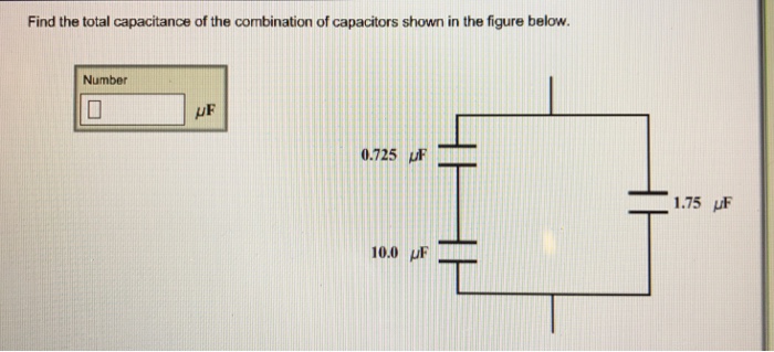 Solved Find the total capacitance of the combination of | Chegg.com