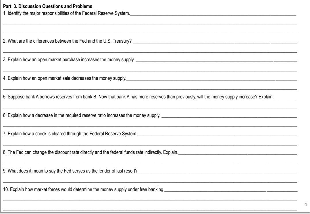 Solved Part 3. Discussion Questions and Problems 1. Identify | Chegg.com