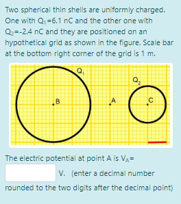 Solved Two spherical thin shells are uniformly charged. One | Chegg.com