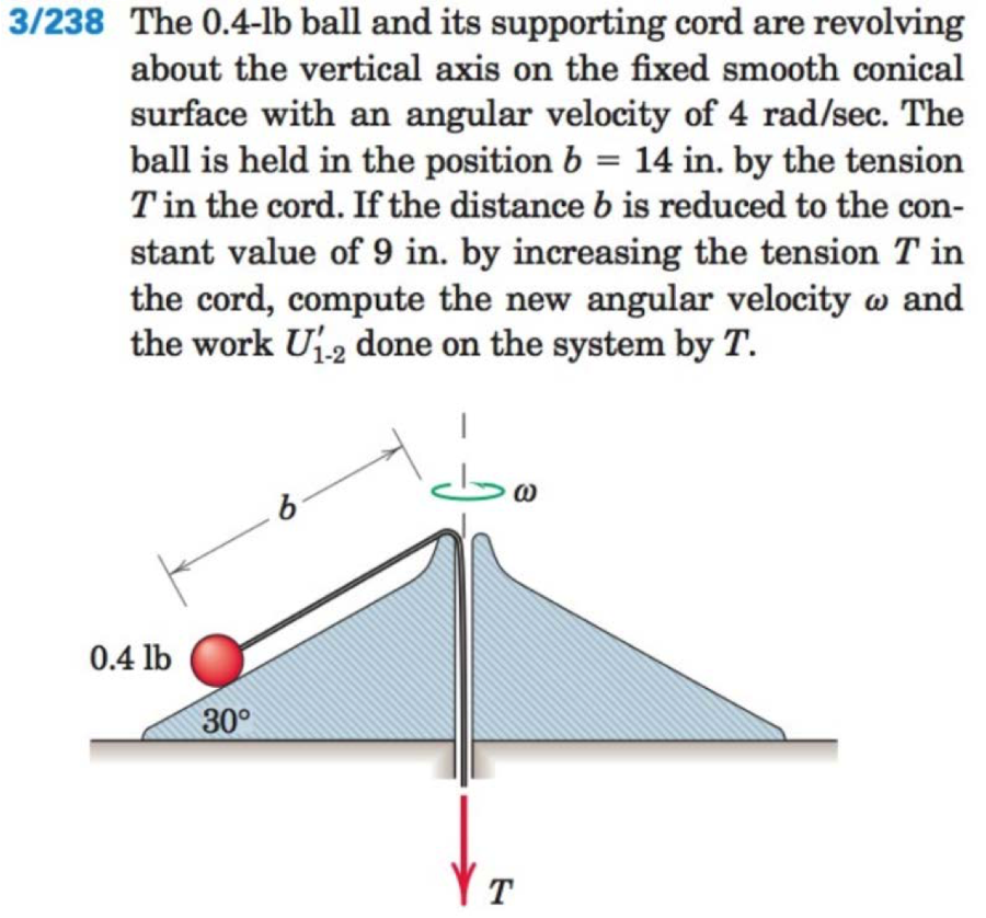Solved 3/238 The 0.4-lb ball and its supporting cord are | Chegg.com