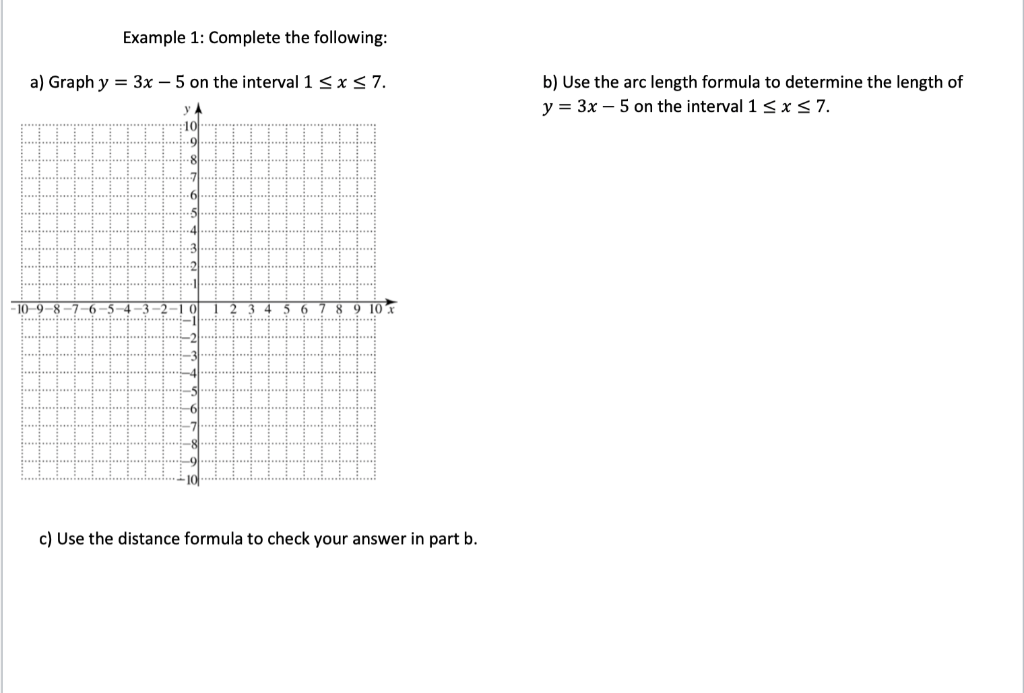 Solved Example 1: Complete the following: a) Graph y = 3x - | Chegg.com