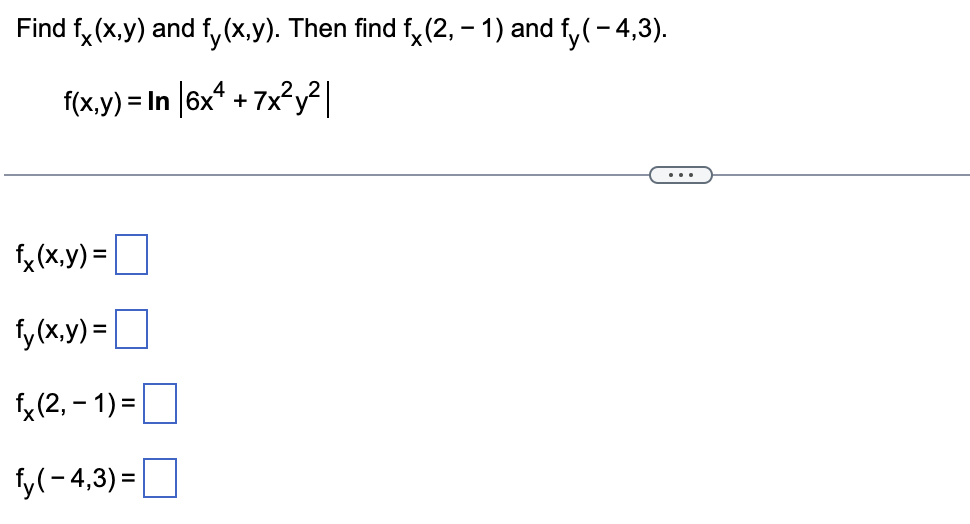 Solved Find Fx X Y And Fy X Y Then Find Fx 2 −1 And