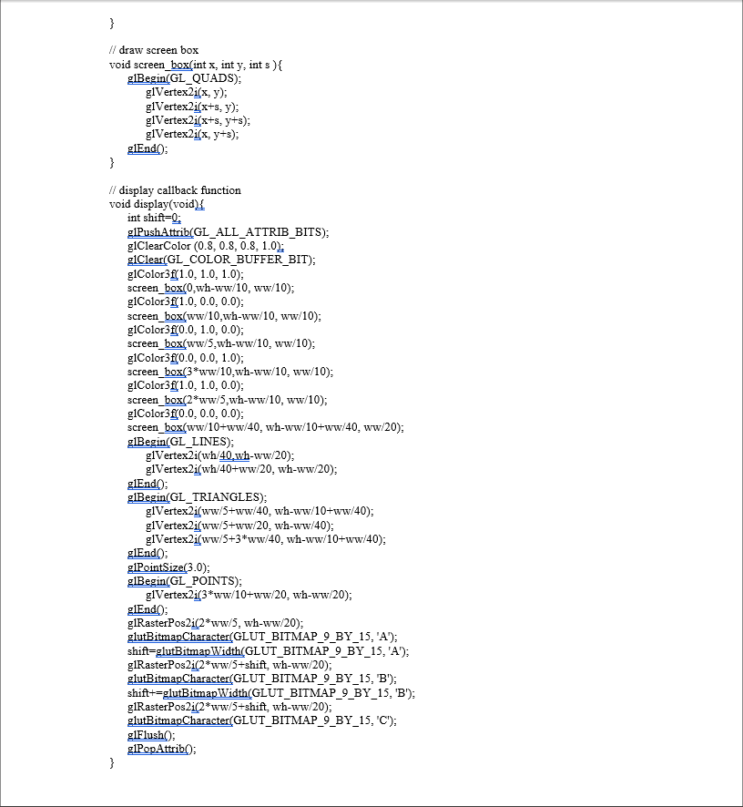 Following is an OpenGL program named paint.cpp. Using | Chegg.com