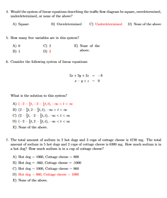Solved Consider the following traffic flow diagram, and use | Chegg.com