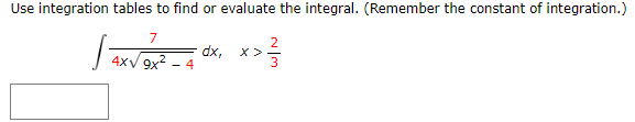 Use integration tables to find or evaluate the | Chegg.com