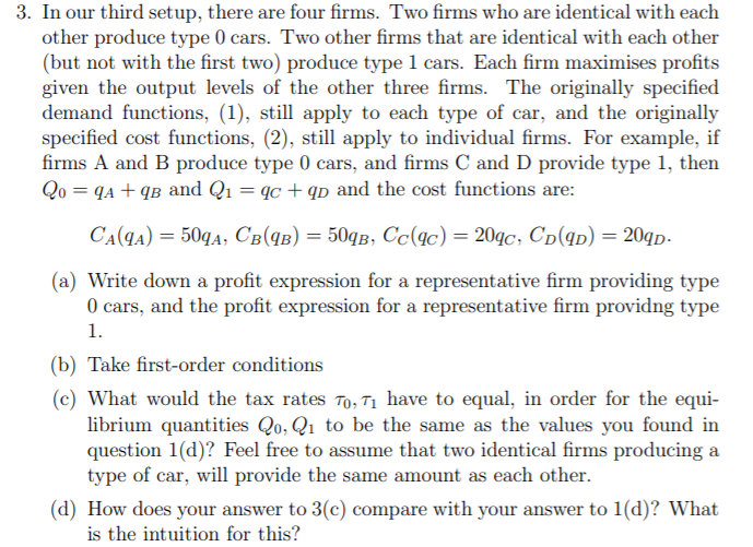 Solved Please only answer q3 (all of a, b, c and d). Q1 and | Chegg.com