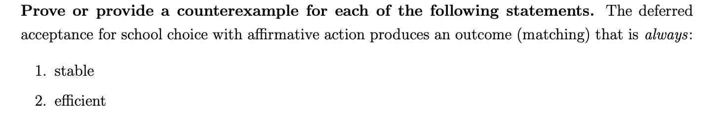 Solved Prove or provide a counterexample for each of the | Chegg.com