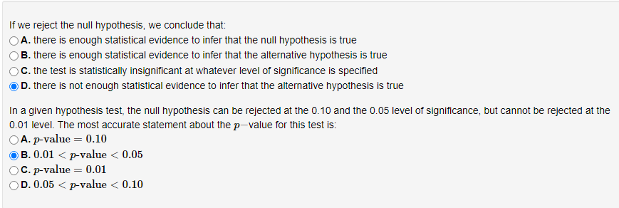 Solved If we reject the null hypothesis, we conclude that: | Chegg.com