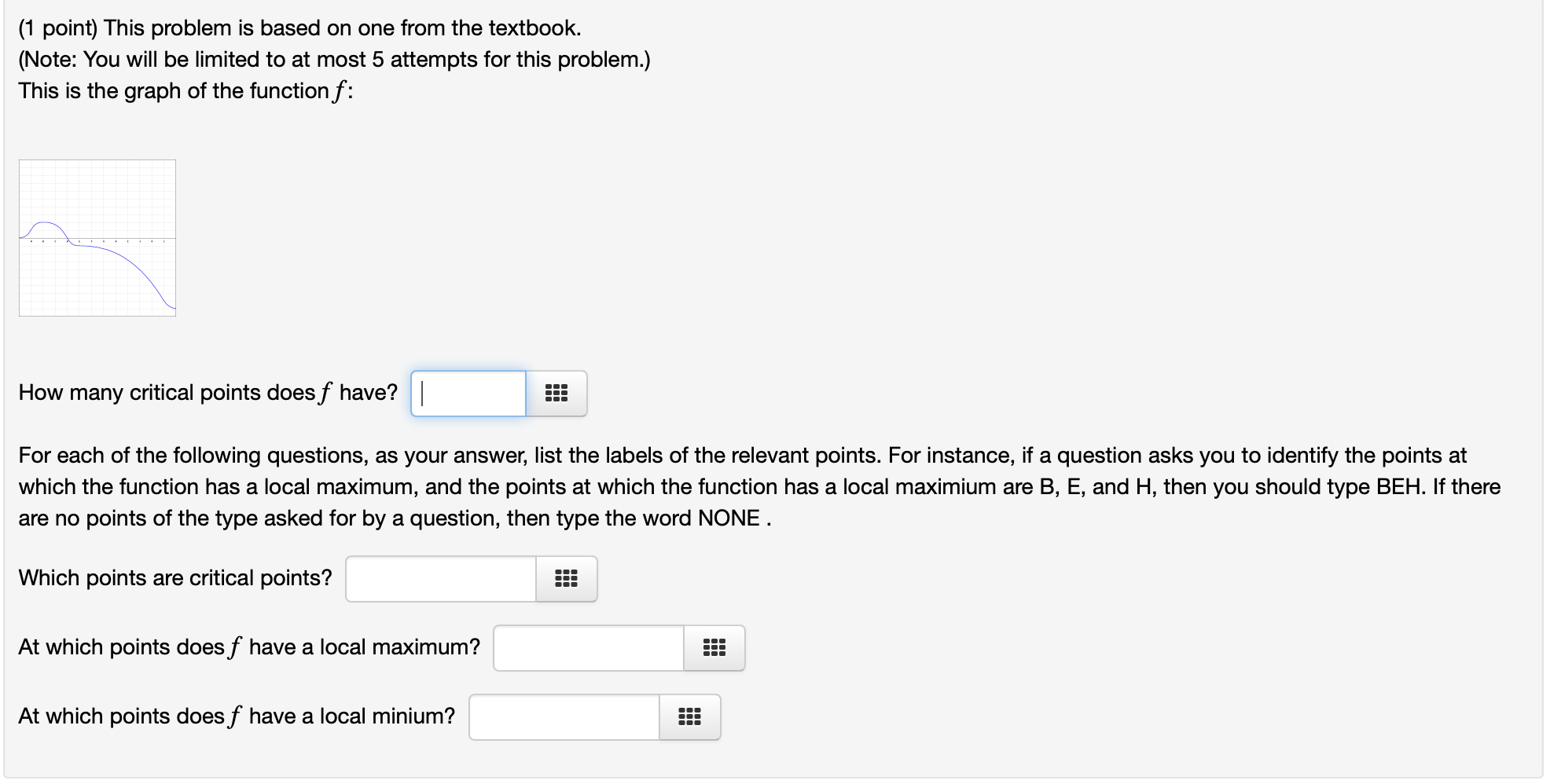 Solved ( 1 point) This problem is based on one from the | Chegg.com