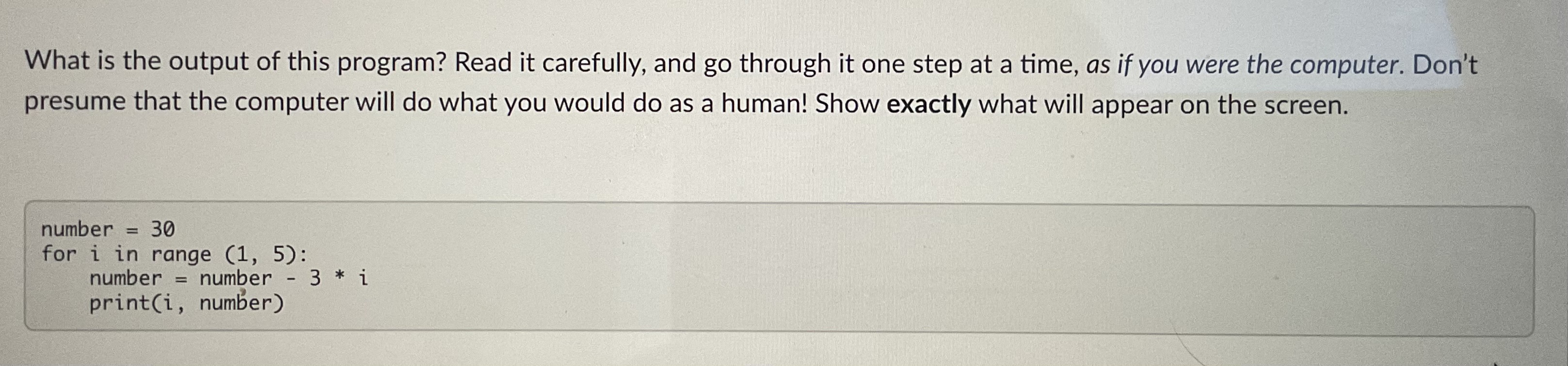Solved What is the output of this program? Read it | Chegg.com