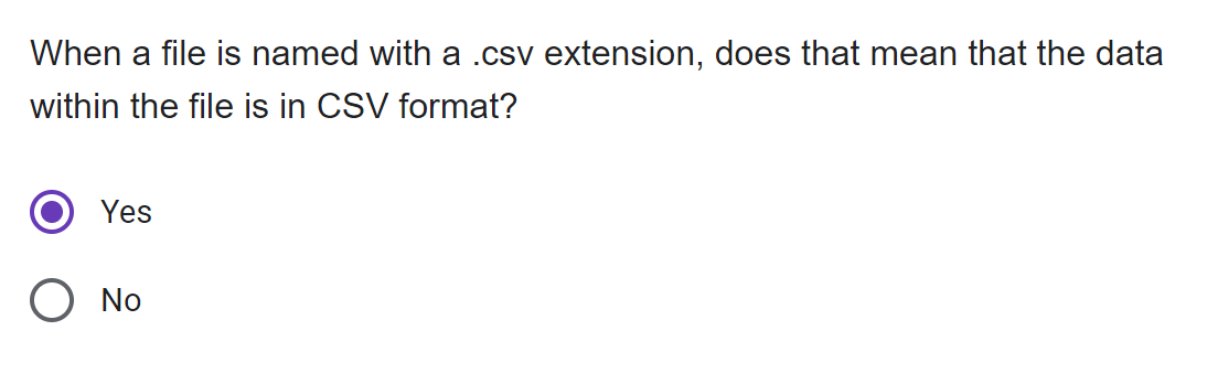 Solved When A File Is Named With A Csv Extension Does That