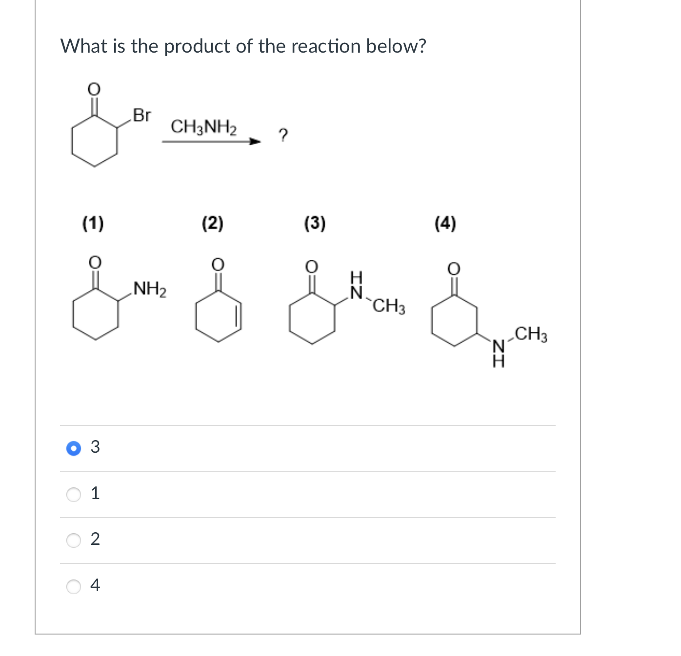 Solved What is the product of the reaction below? CH3NH2 ? | Chegg.com