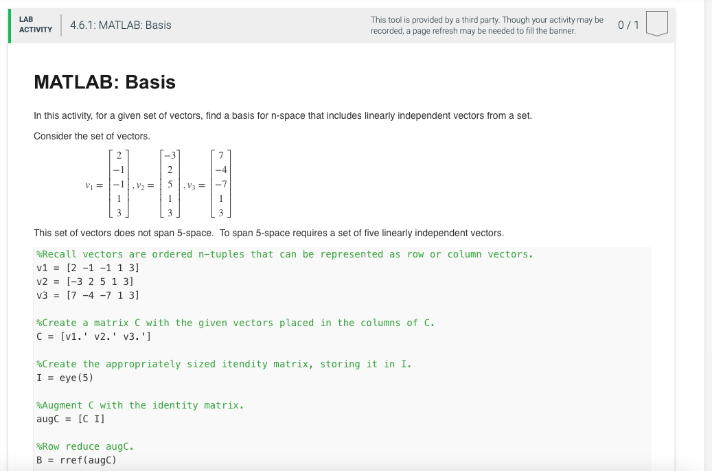 Solved This tool is provided by a third party. Though your | Chegg.com