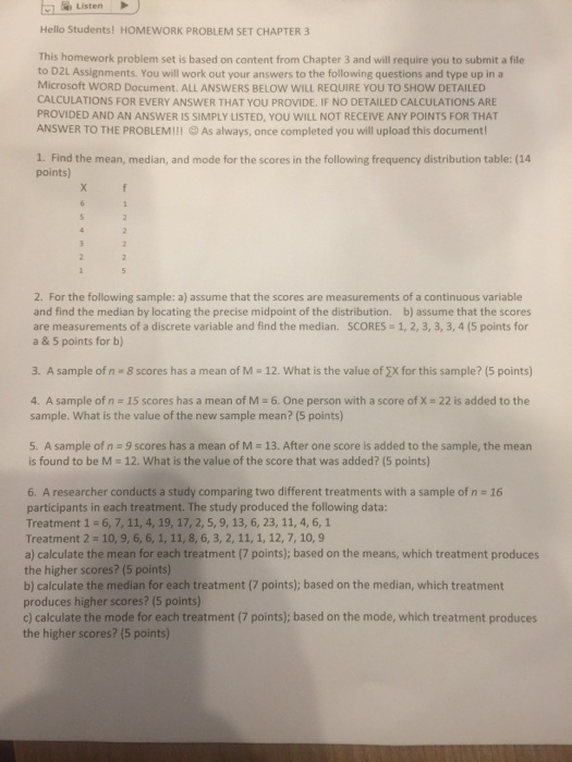 Solved , Listen Hello Students! HOMEWORK PROBLEM SET CHAPTER | Chegg.com