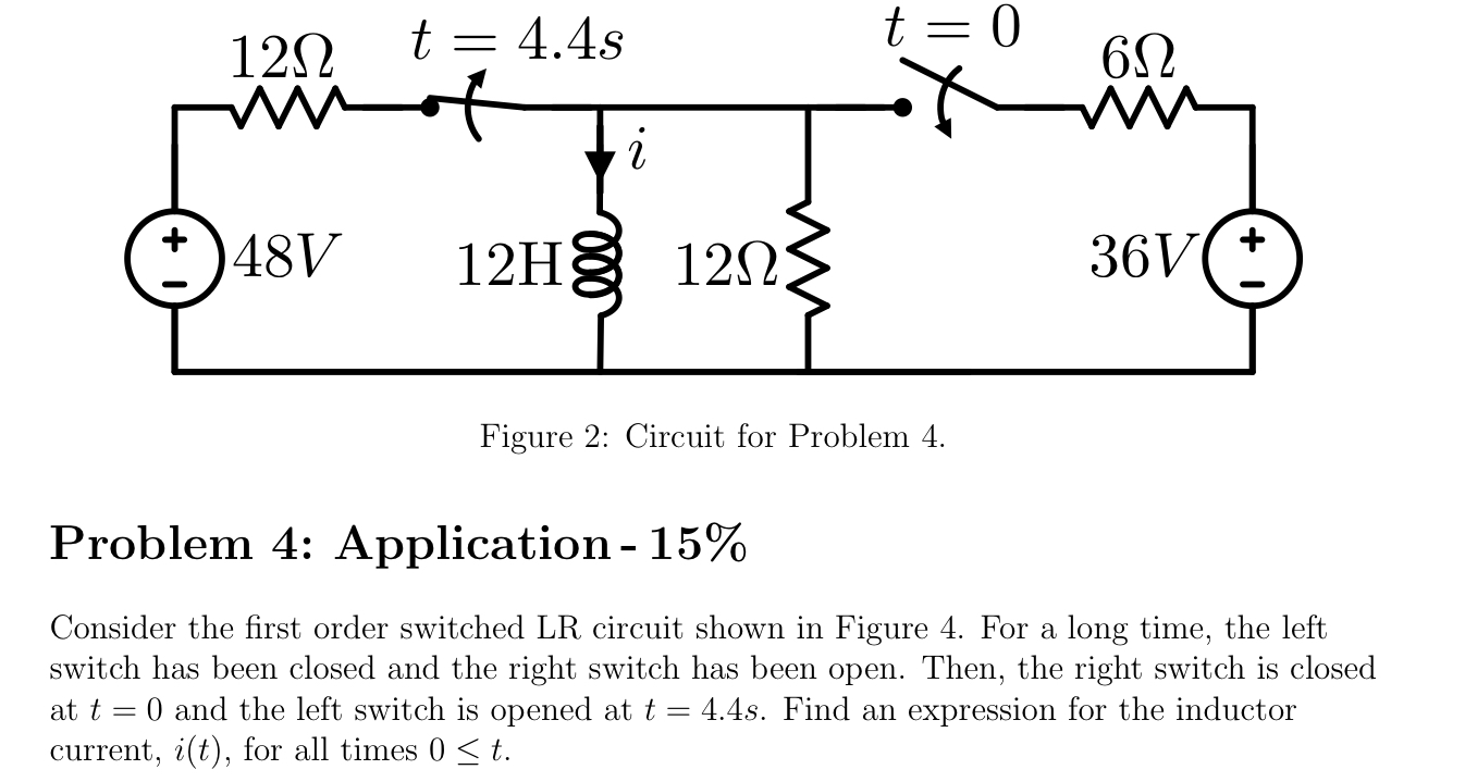 Solved by an EXPERT Figure 2: Circuit for Problem 4.Problem 4: | Chegg.com