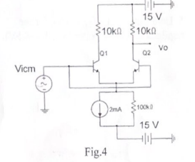 Assume that Vicm 2V. Determine Ve Ad ,Acm ,Vocm, | Chegg.com