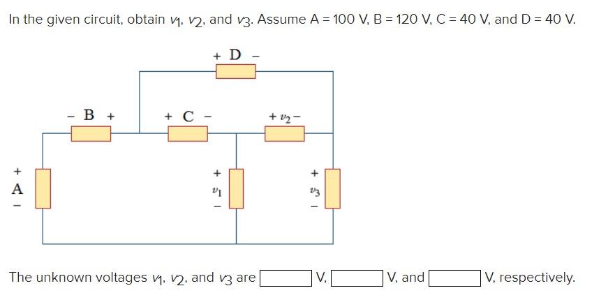 Solved In the given circuit, obtain v1,v2, and v3. Assume | Chegg.com
